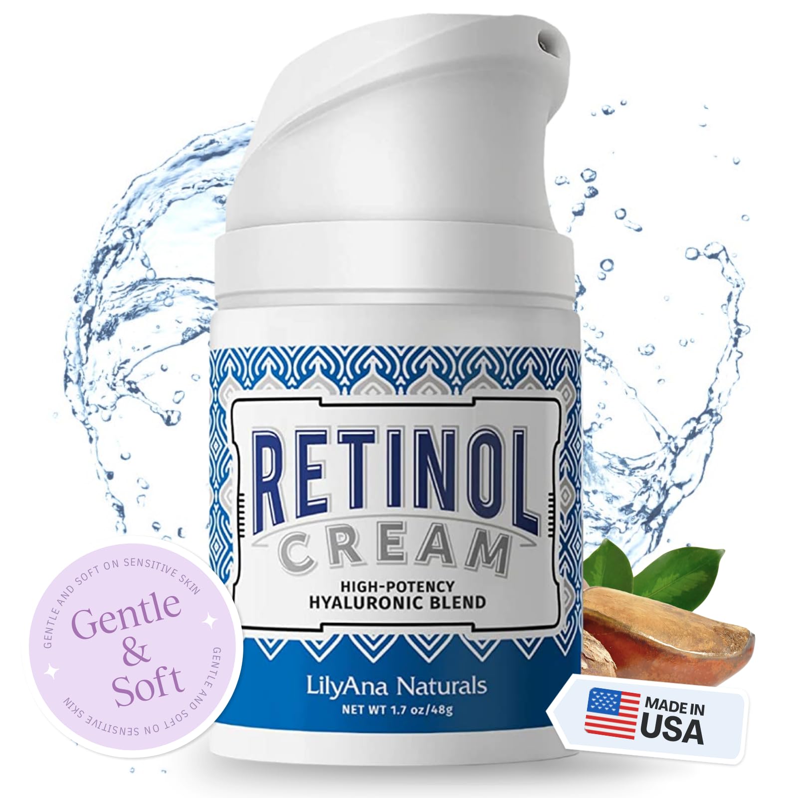 Amazon.com: LilyAna Naturals Retinol Cream - Made in USA, Anti Aging ...