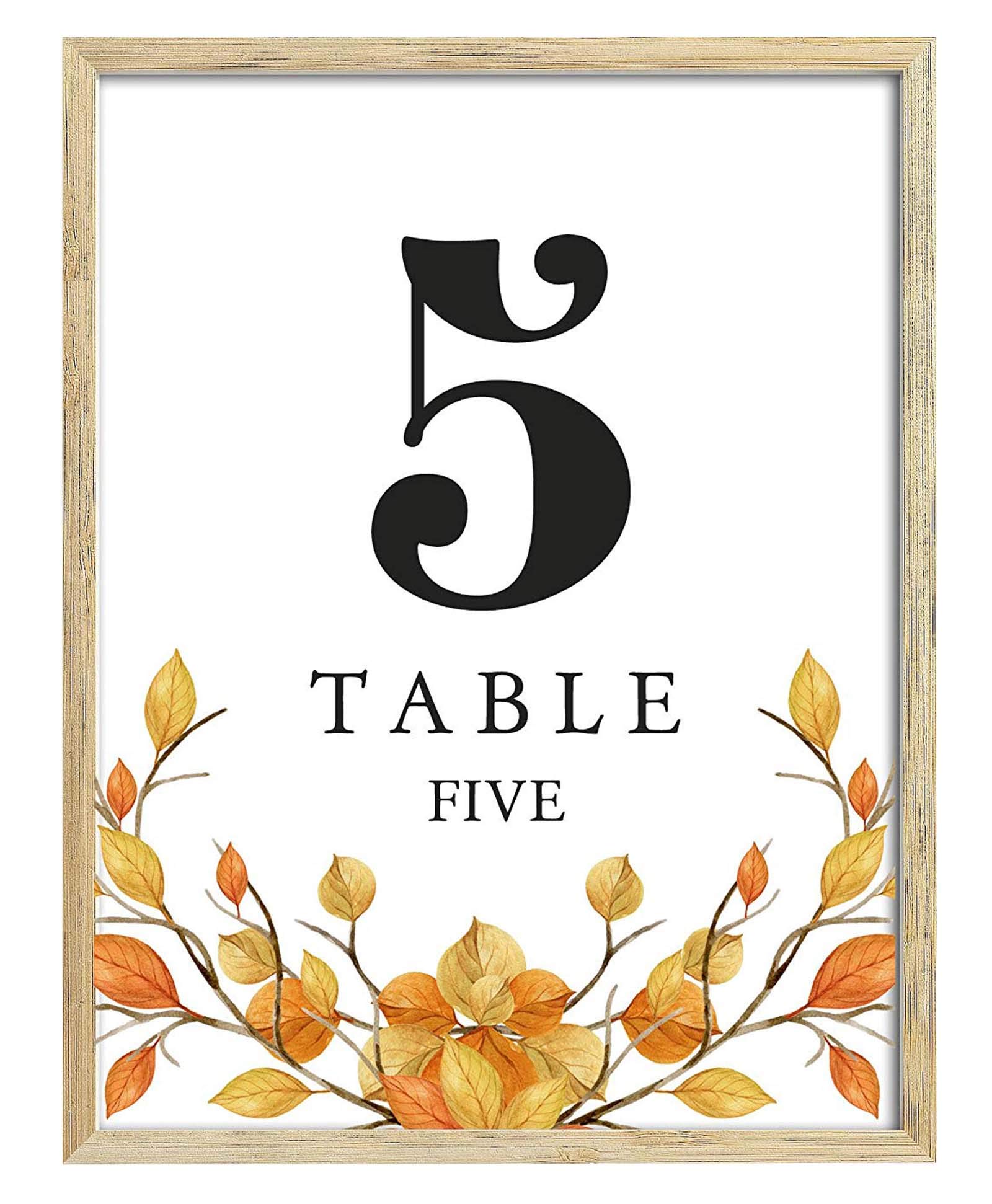 Amazon.com: Darling Souvenir, Autumn Theme 1-20 Table Numbers Fall ...
