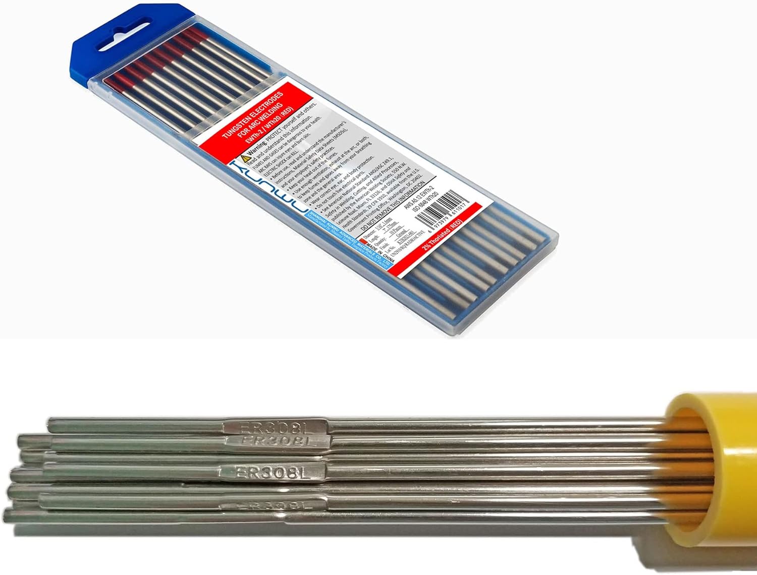 KUNWU Stainless Steel TIG Welding Rods ER308L 3/32" x 36" (1 Lb) and ...