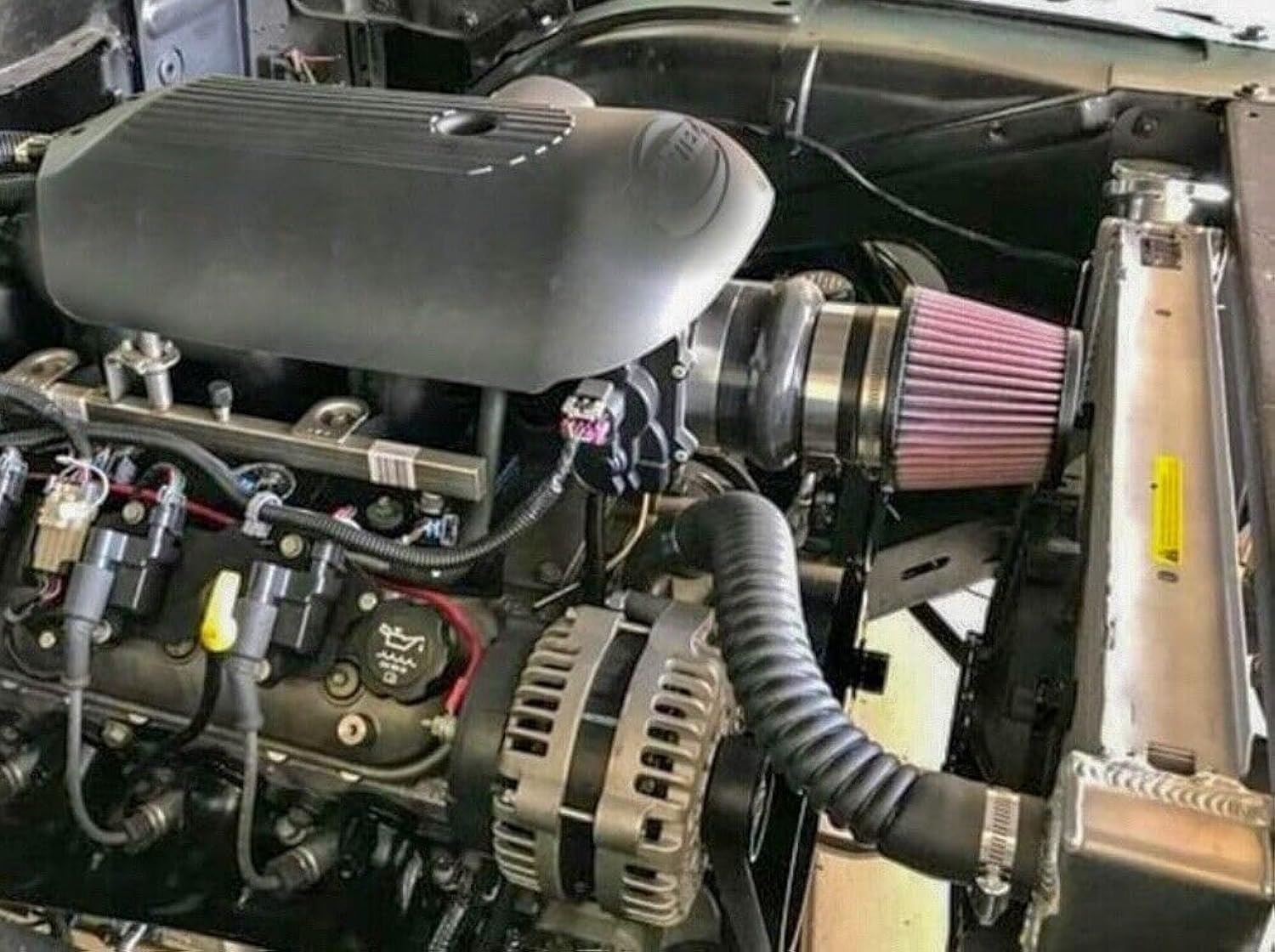 Amazon.com: LS Swap Compact High Flow Air Filter Universal Clamp-On 4 ...