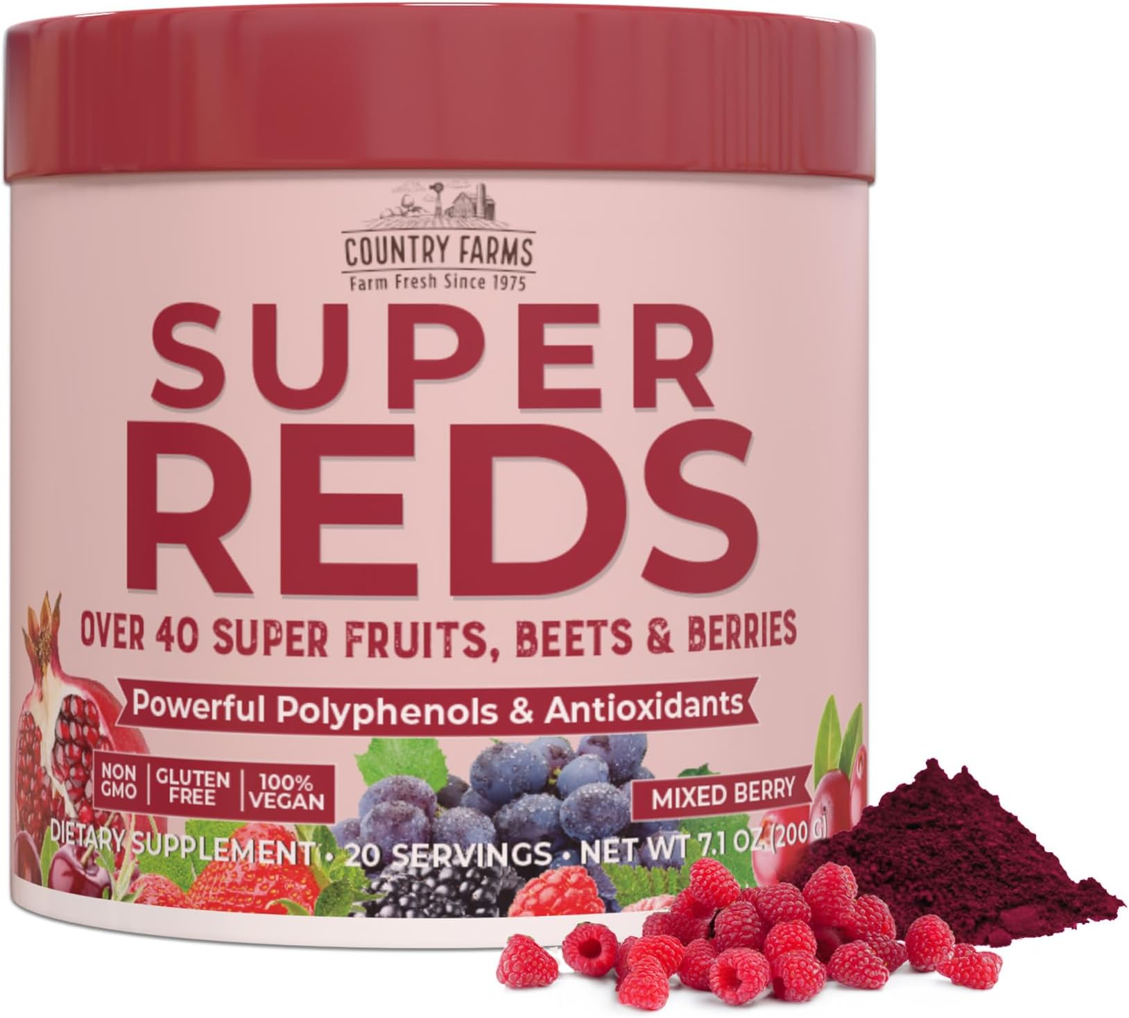 Amazon.com: JUCE Reds Organic Superfood Powder - Garden Berry Flavor ...