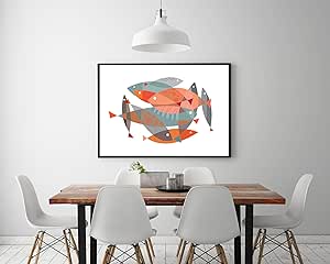 Amazon.com: Fish Wall Art Poster Print, Trending Home Decor, Foodie ...