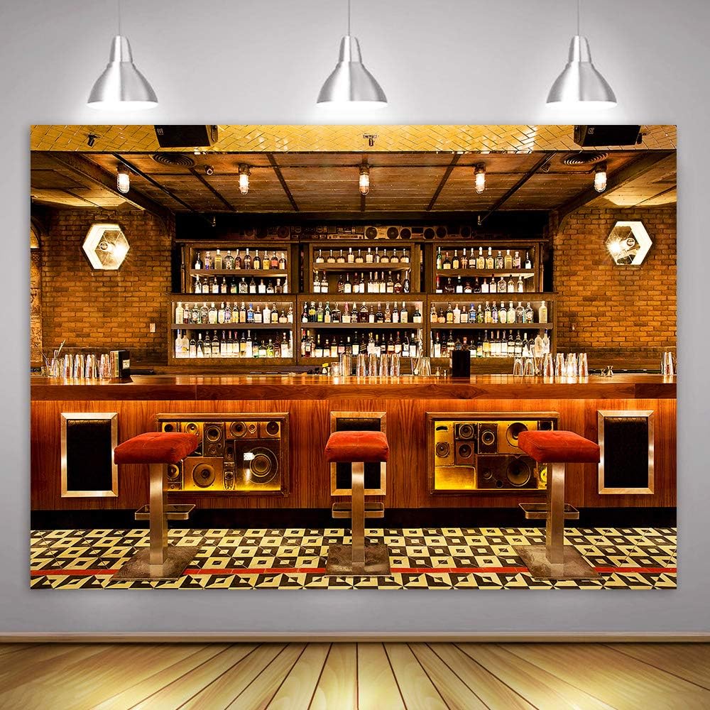 Amazon.com : MTMETY Speakeasy Luxury Bar Photo Backdrop 7x5ft,Alcohol ...