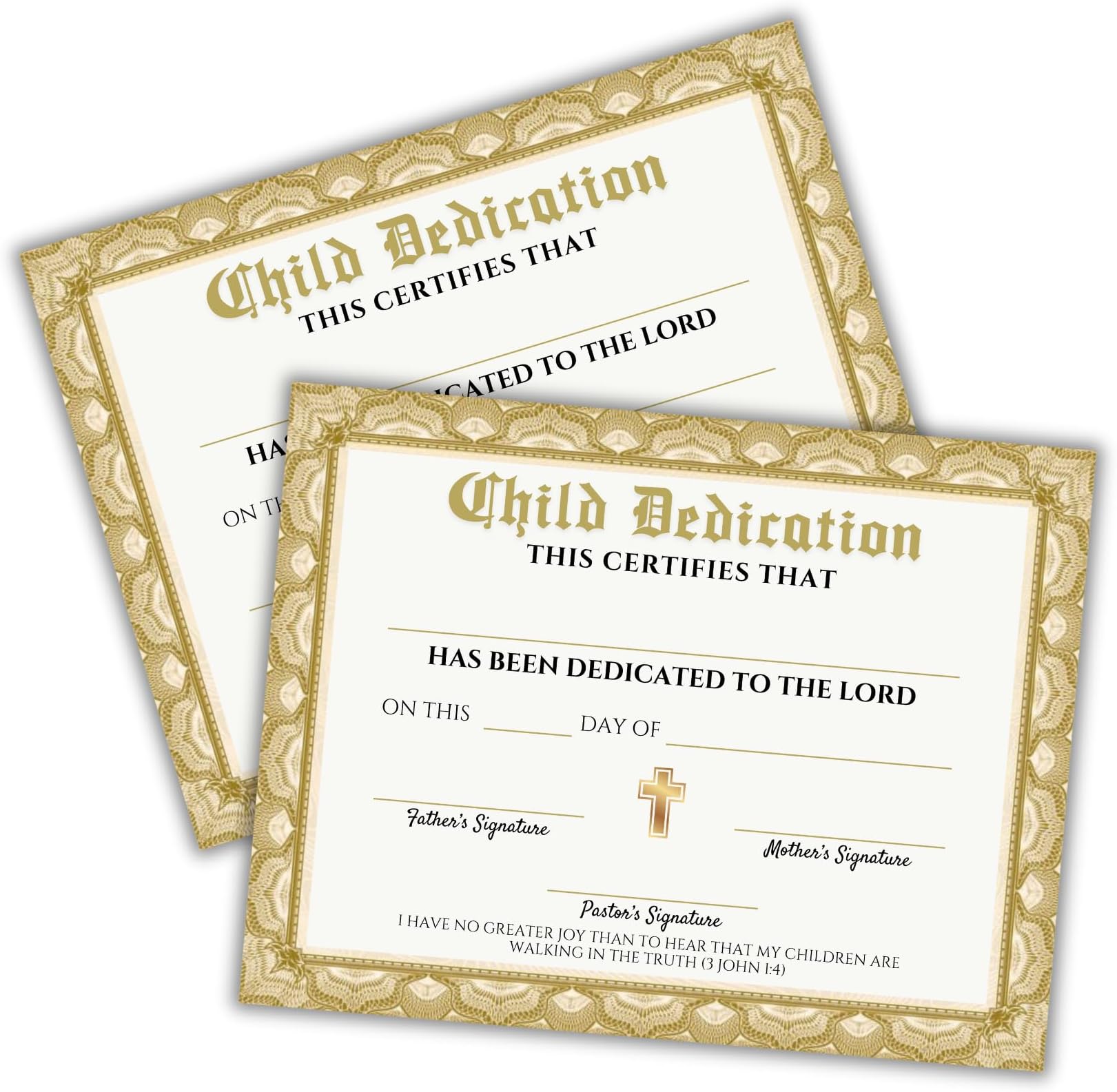 Amazon.com : Child Dedication Certificate for Churches to Frame | 30 pk ...