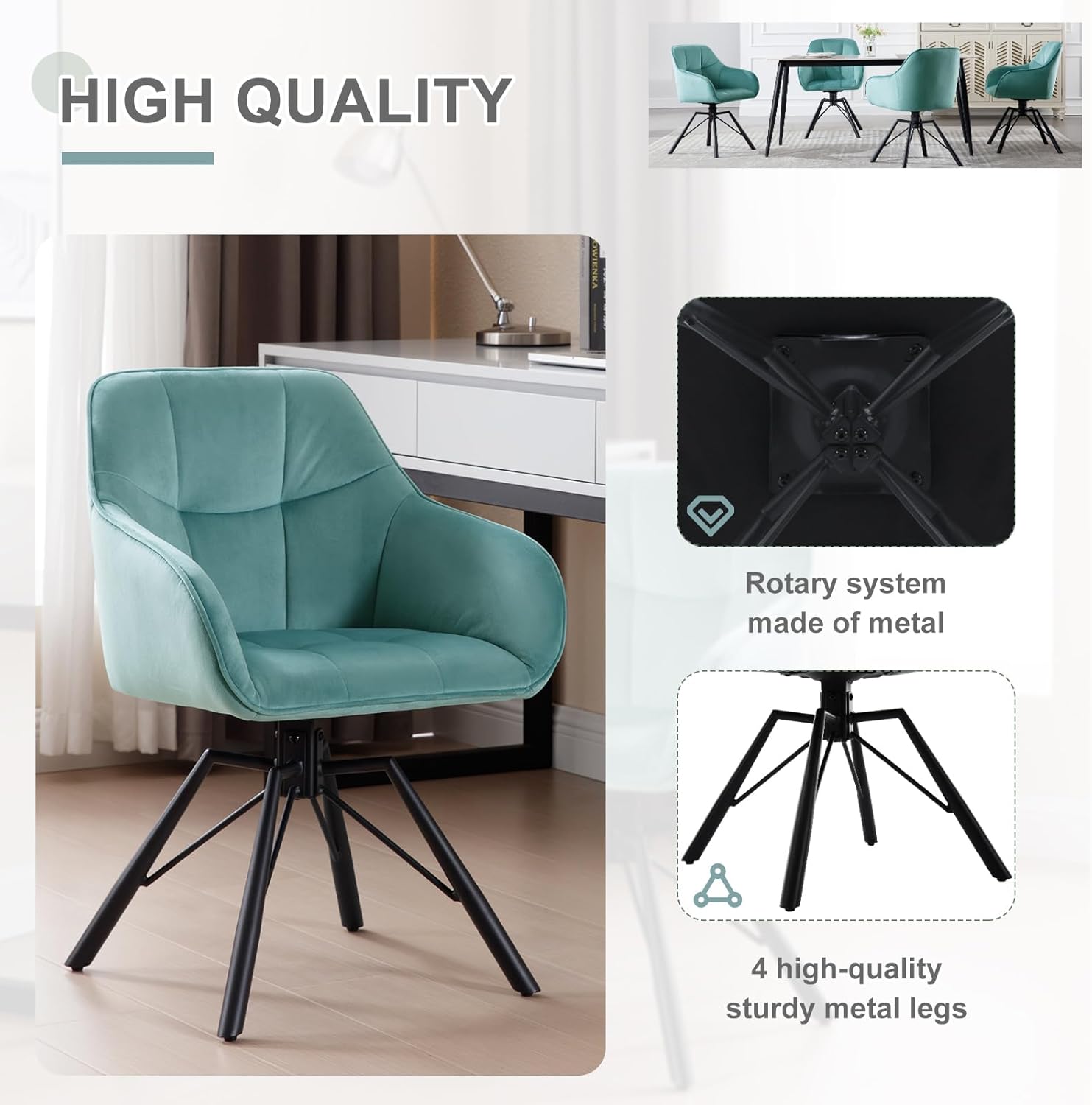 WOLTU BH365ts-2 Swivel Dining Chairs User Manual