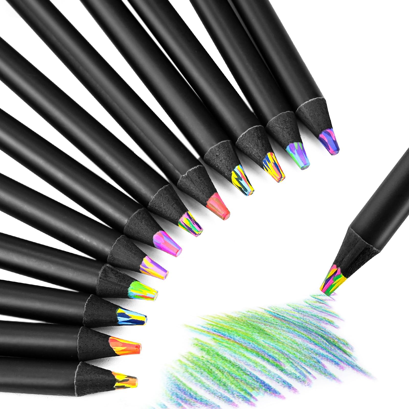 Shuttle Art 24 Stück Regenbogenstifte, 12 Farben Regenbogen Stifte ...