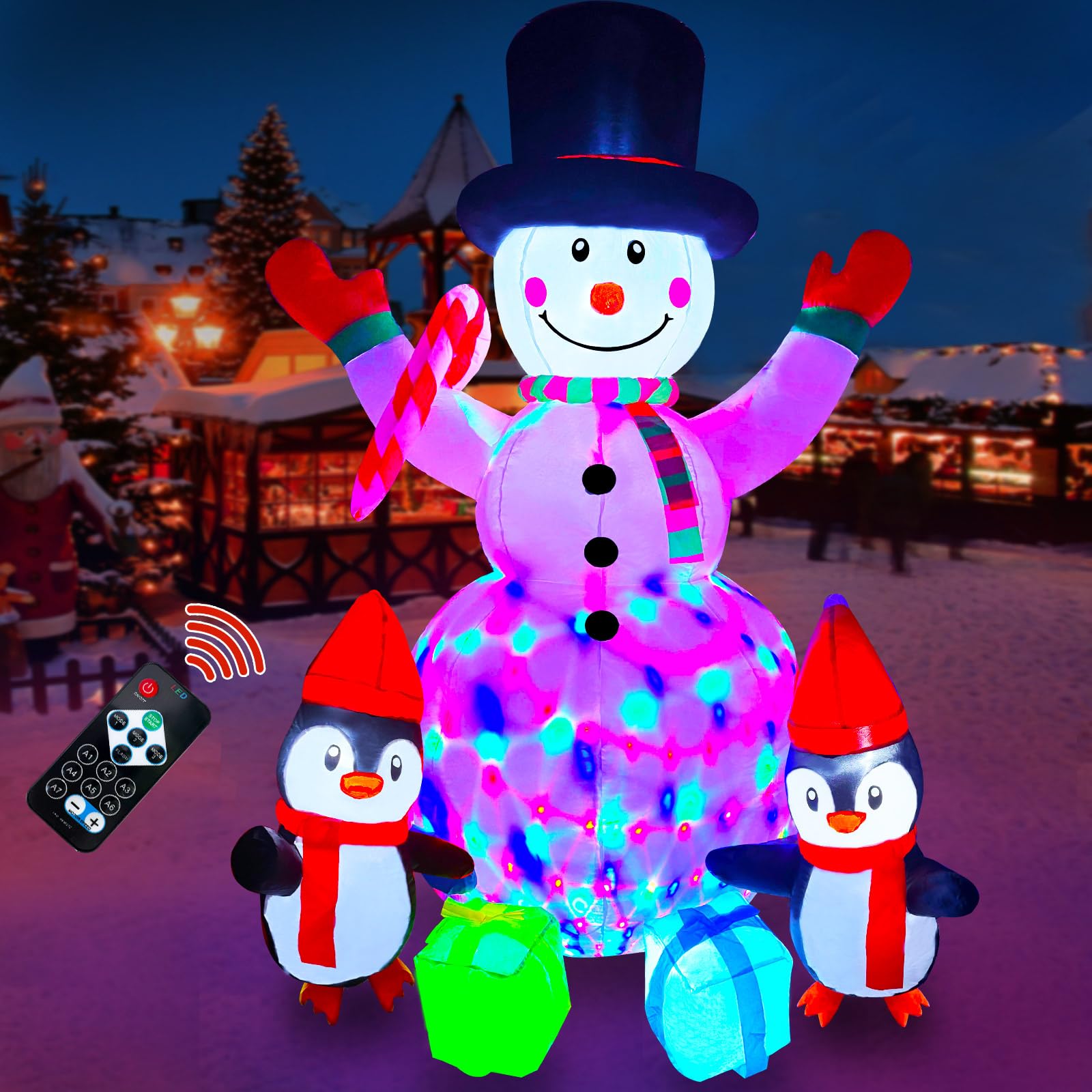 Amazon.com: Topdear 6FT Christmas Inflatables Snowman, Giant Christmas ...