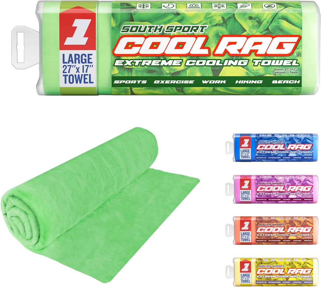 Amazon.com: Cool RAG Extreme Cooling Towel for Heat Relief - PVA ...