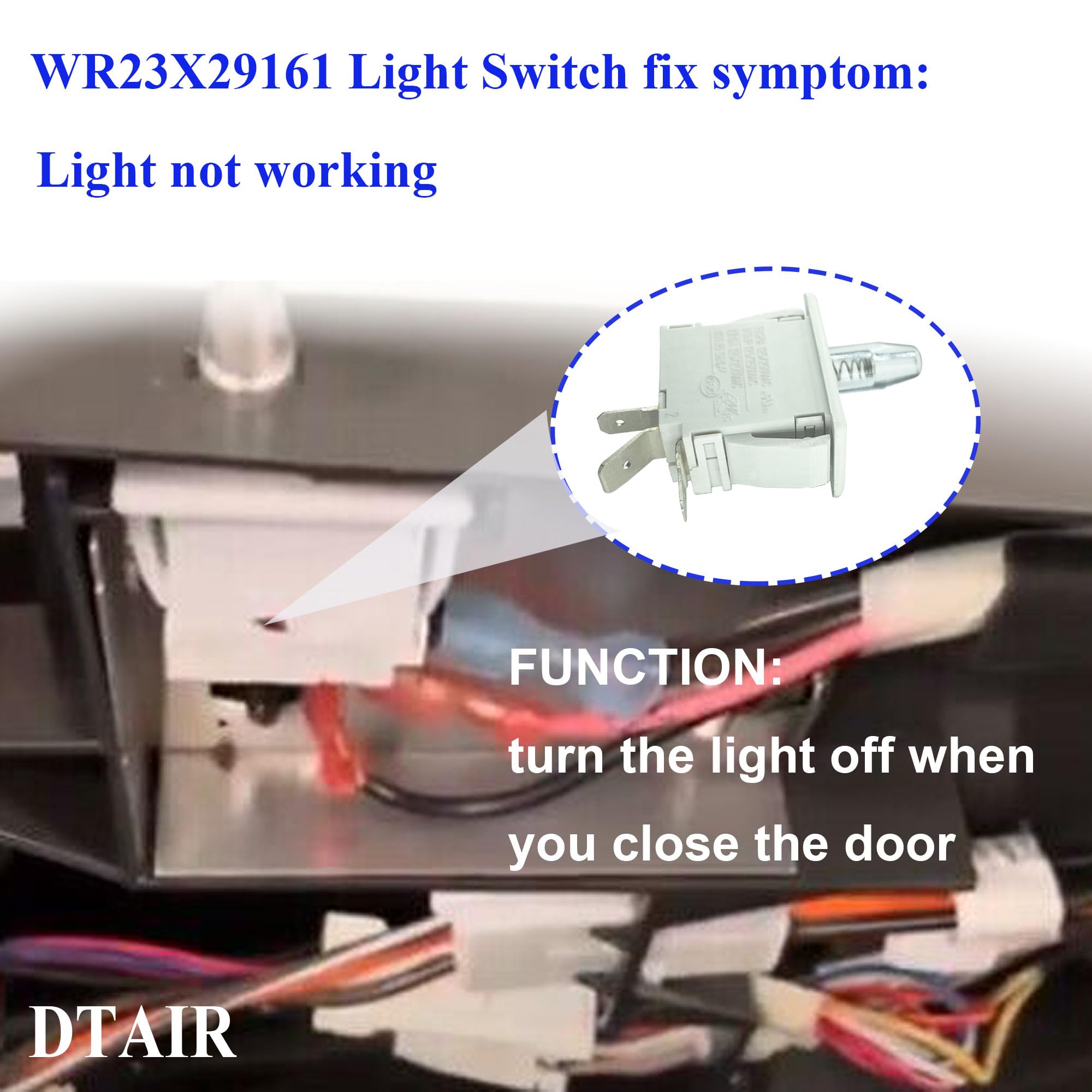 Ge Refrigerator Door Switch Replacement OEM GE WR23X31507 WR23X23343