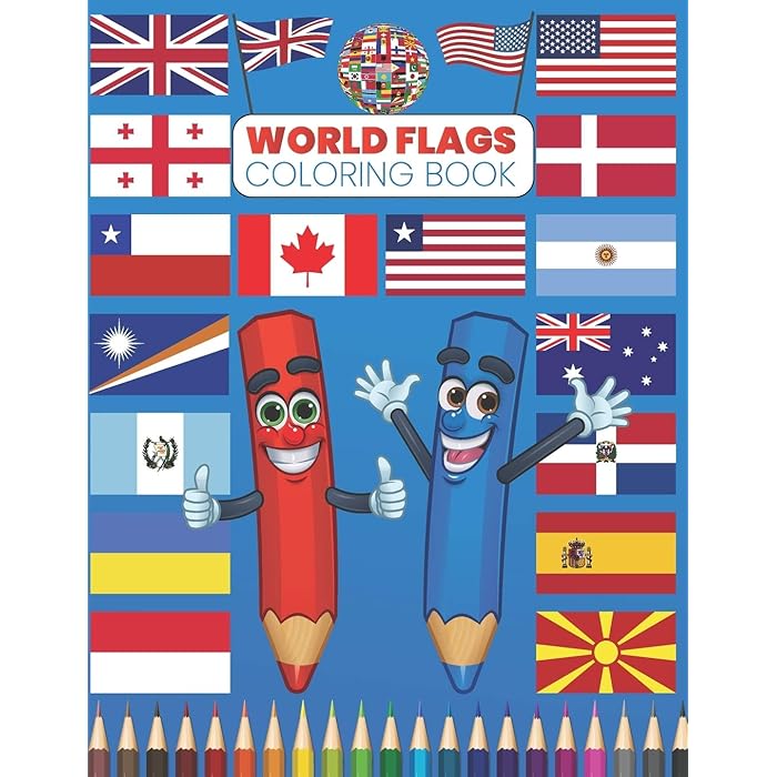 Buy World Flags Coloring Book: World Flags The Coloring Book A great ...