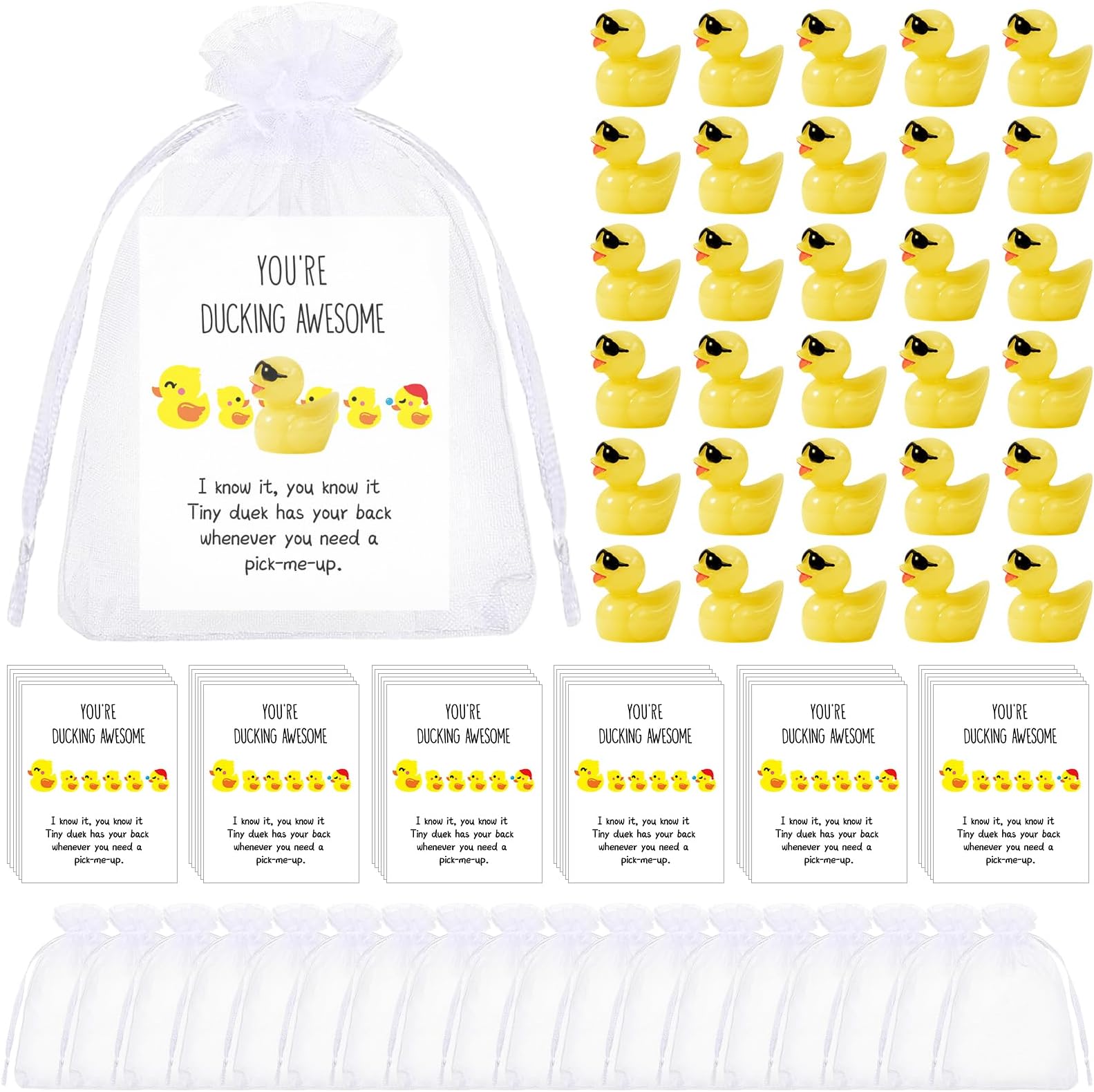 Amazon.com : 30 Sets Ducks Inspirational Gift Set You're Ducking Great ...