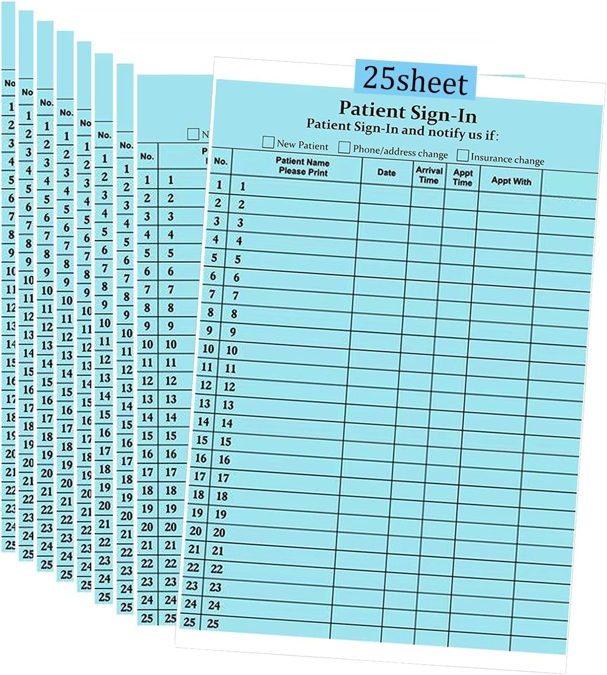 Amazon.com : Patient Sign-in Label Forms 8-1/2" x 11" - Patients Sign ...