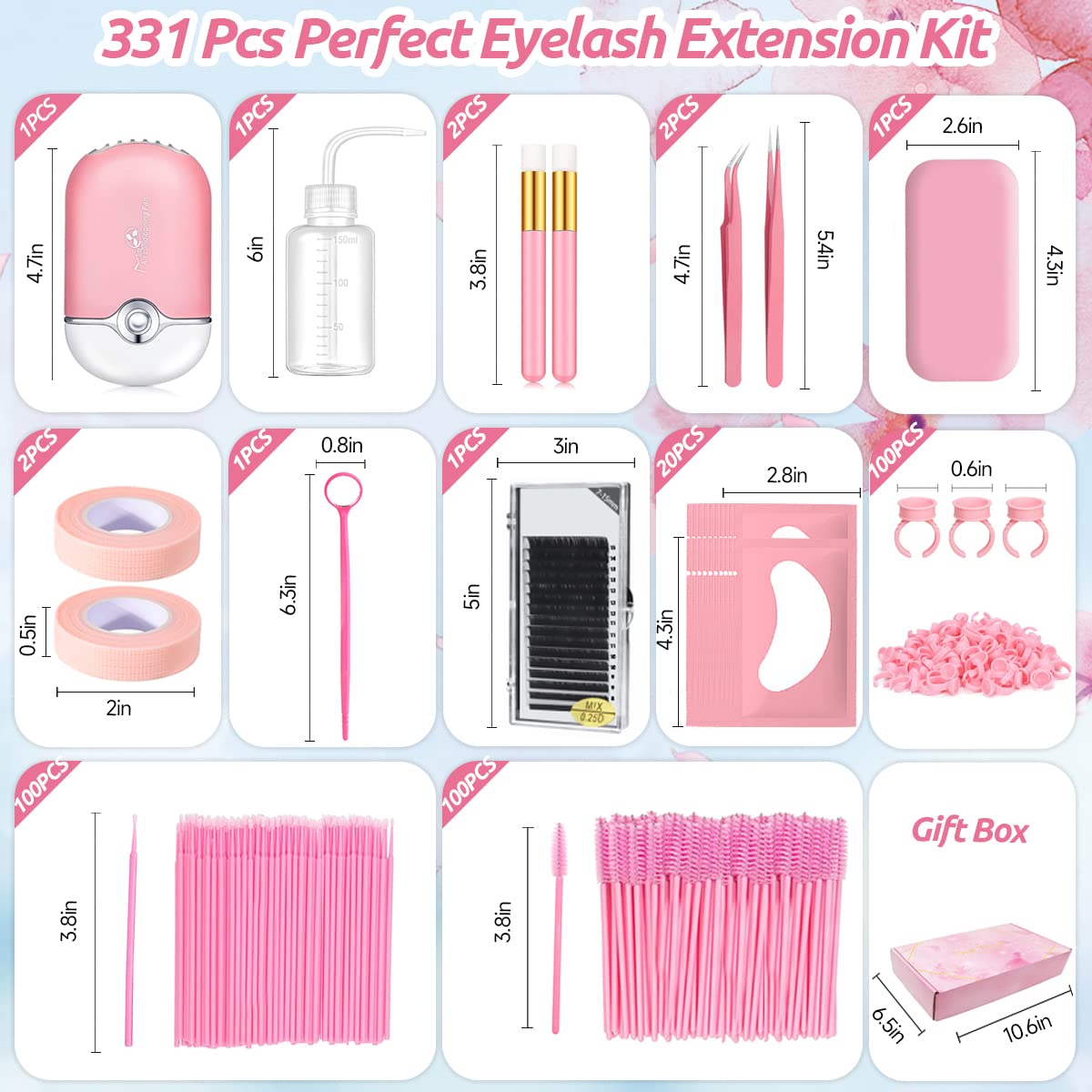 Snapklik.com : Eyelash Extension Supplies Lash Extension Kit For ...