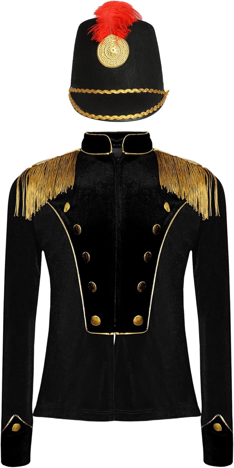 Amazon.com: JEATHA Kids Unisex Royal Guard Costume Majorette Drum Major ...
