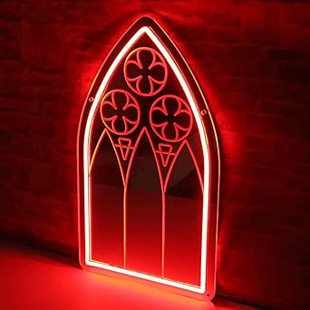 DUOLIYBC Gothic Mirror Neon Sign, Medieval Mirrors, Gothic Cathedral ...