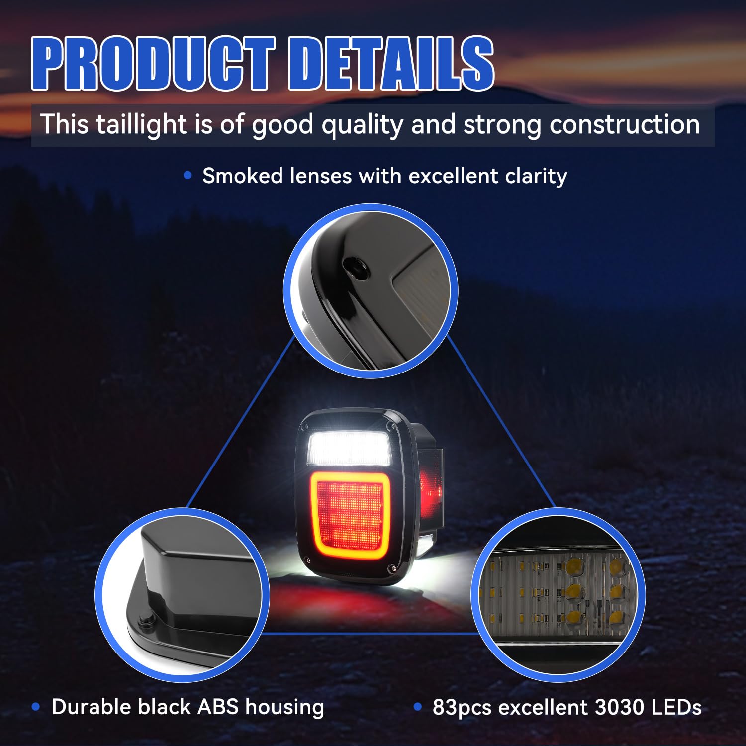 Snapklik.com : SUPAREE Led Rear Tail Light, Smoked AutomotiveTaillight ...