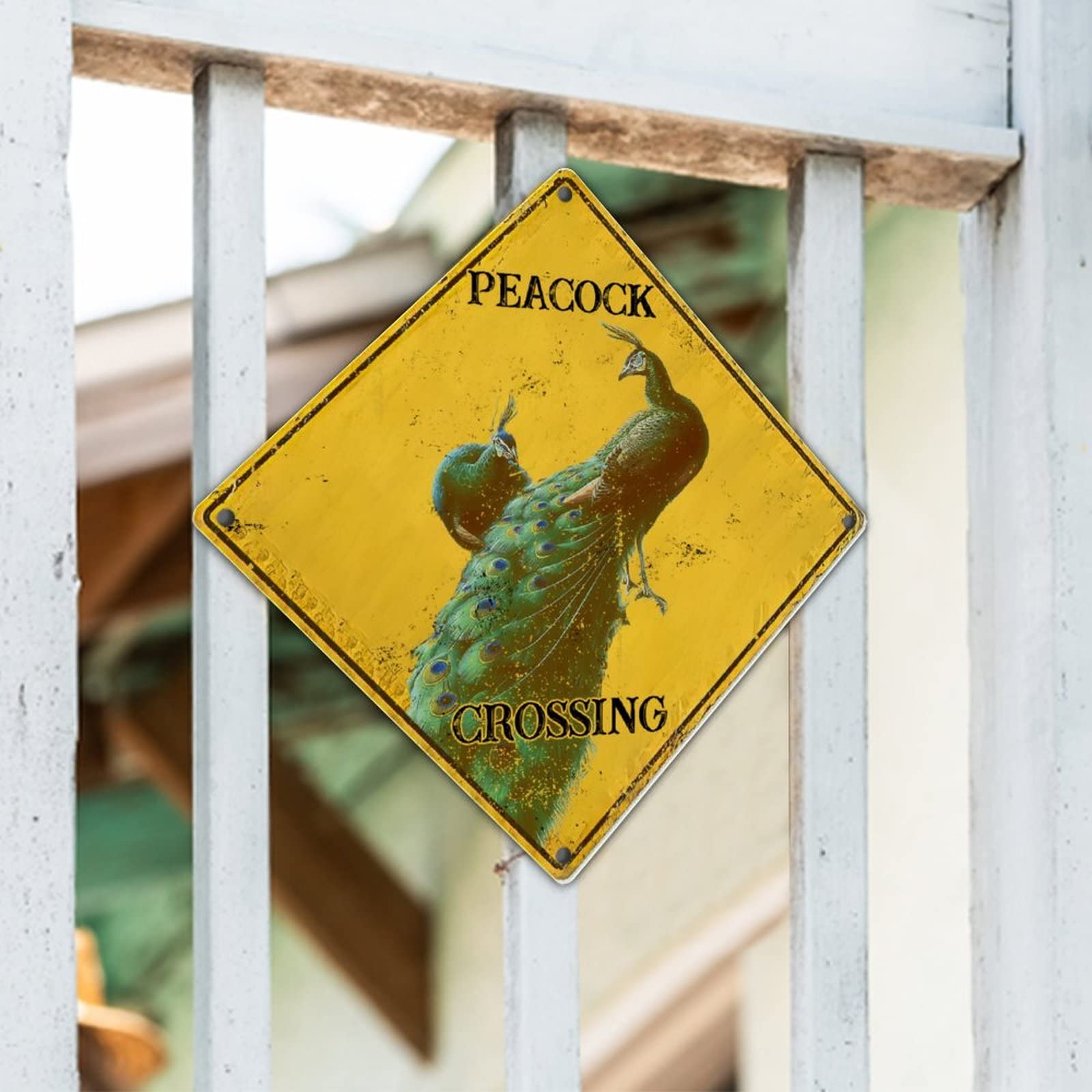 Peacock Crossing Sign
