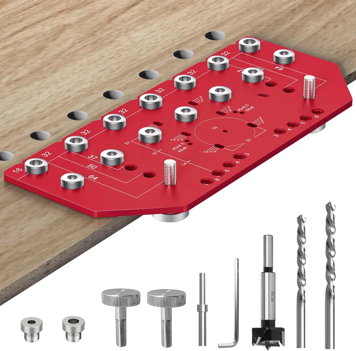 VASTHOME Shelf Pin Jig and Hinge Jig 2-in-1, Adjustable Shelf Pin ...