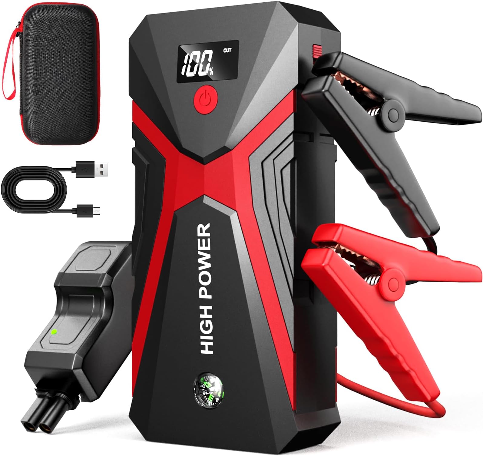 Amazon.com: Khazixer ET02 Car Battery Jump Starter 3000A Peak, 12V ...