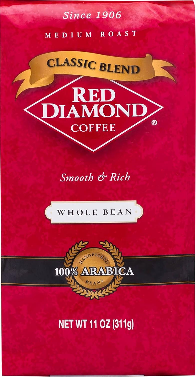 Amazon.com: Red Diamond Whole Bean Coffee, Classic Blend, Medium Roast ...
