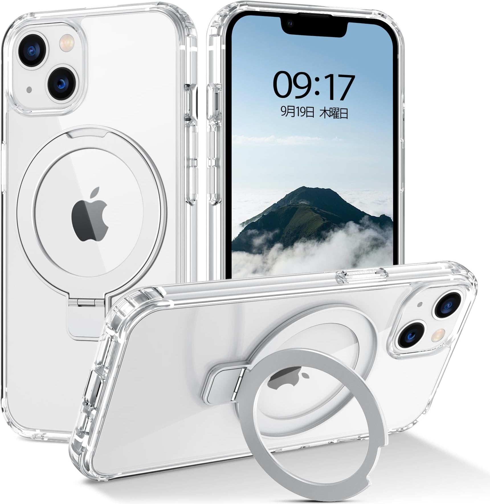Amazon.co.jp: DOMAVER iPhone 13 Mini ケース Magsafe対応 ワイヤレス対応 スタンド機能 アイフォン13mini ケース 透明 クリア 耐衝撃 薄型 ...