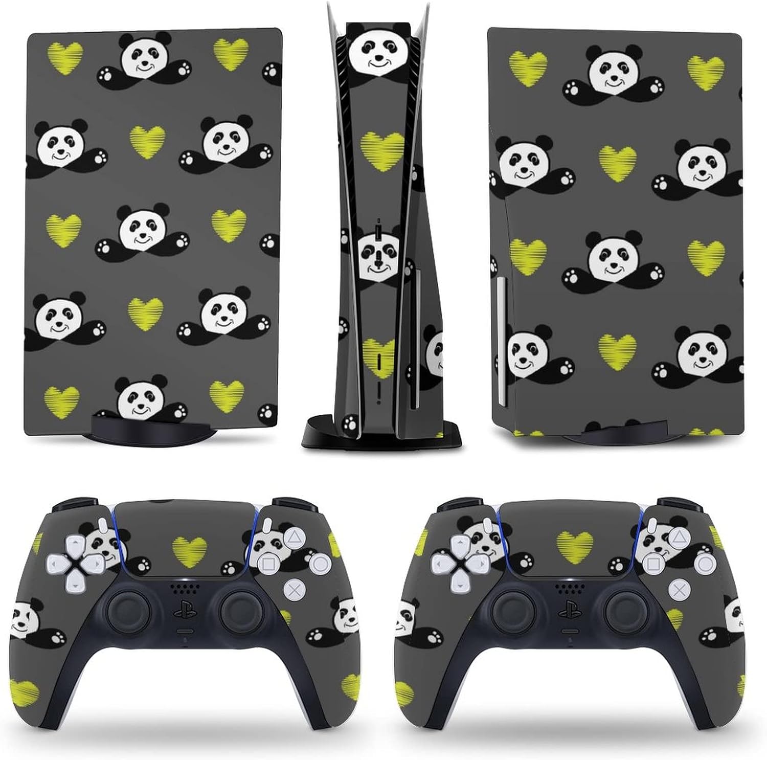 Amazon.com: AoHanan Cute Panda Hug Bear 5 Skin Console and Controller ...
