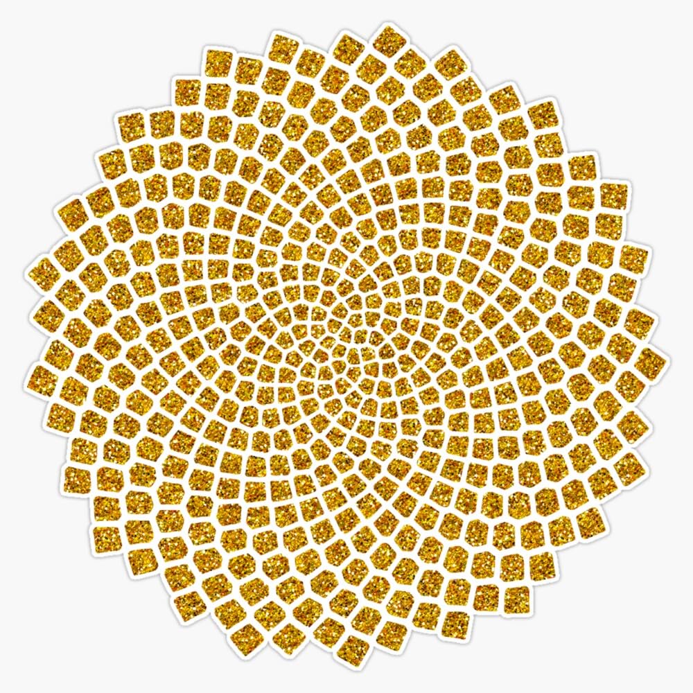 Amazon.com - Sunflower, Seed, Fibonacci, Spiral, Golden Ratio, Math ...