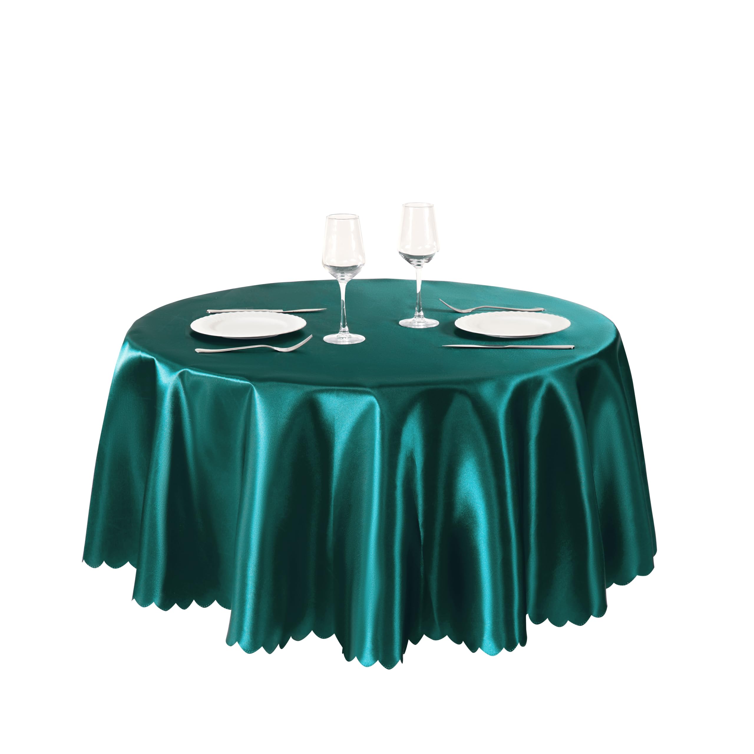 Amazon.com: Counfeisly 1 Pack 60 Inch Blackish Green Round Tablecloth ...
