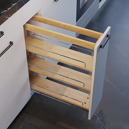 Amazon.com: Rev-A-Shelf 448-BC-5C 5 Inch Base 4 Shelf Cabinet Pullout ...