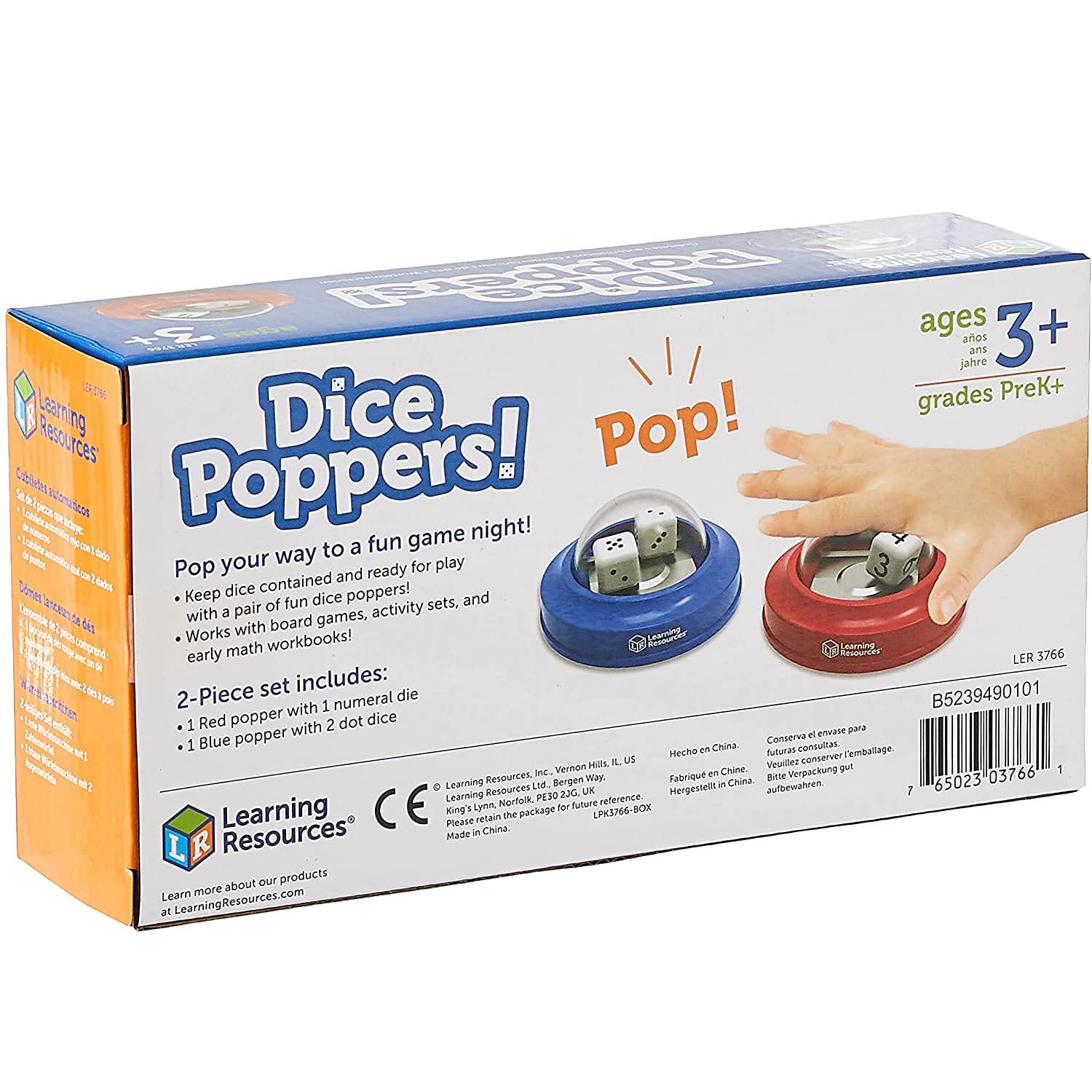 Learning Resources Dice Poppers - 2 Pieces, Ages 3+ Board Game ...