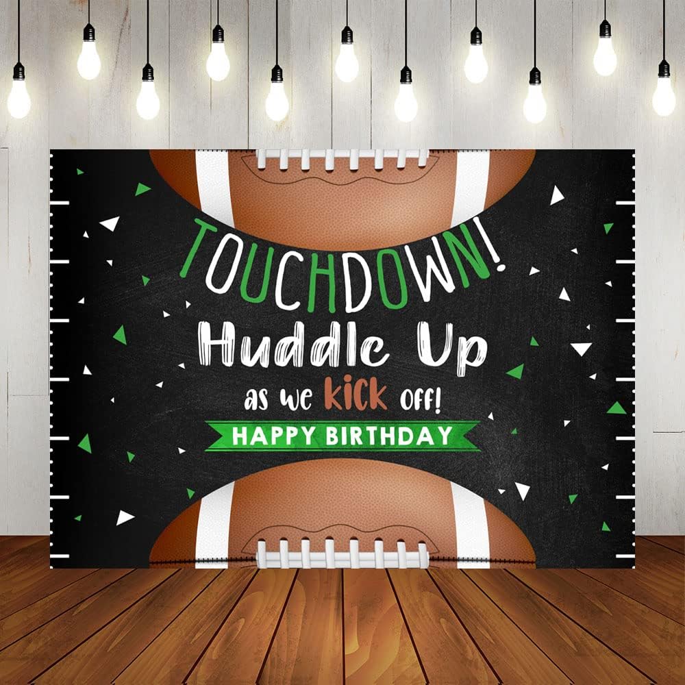 Amazon.com : Lofaris Touchdown Rugby Boy Birthday Backdrop Huddle Up as ...