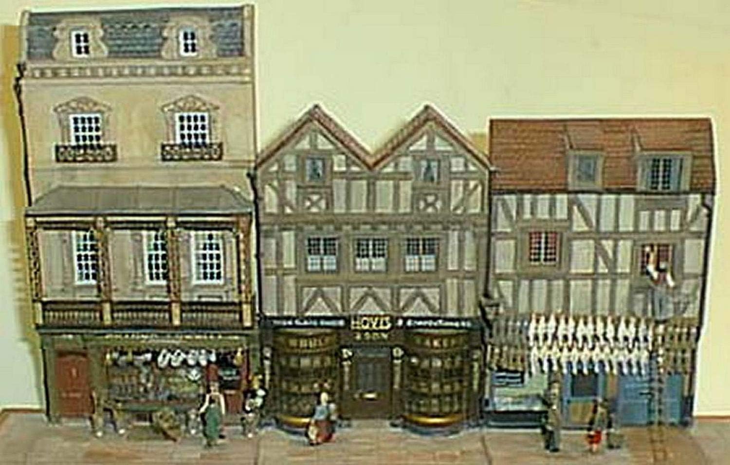 Langley Models 3 shops 2 timbered 1 Georgian uppers OO Scale UNPAINTED ...