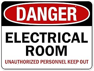 Amazon.com: Danger Electrical Room Unauthorized Personnel Keep Out Sign ...