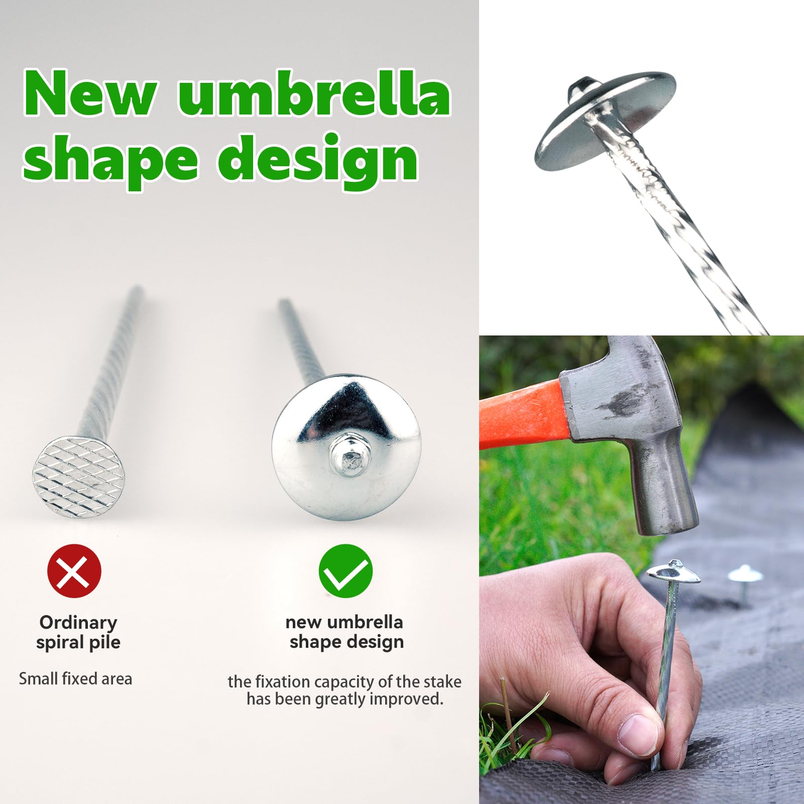 Snapklik.com : EISENSP 6-Inch 8 Gauge Garden Landscape Stakes ...