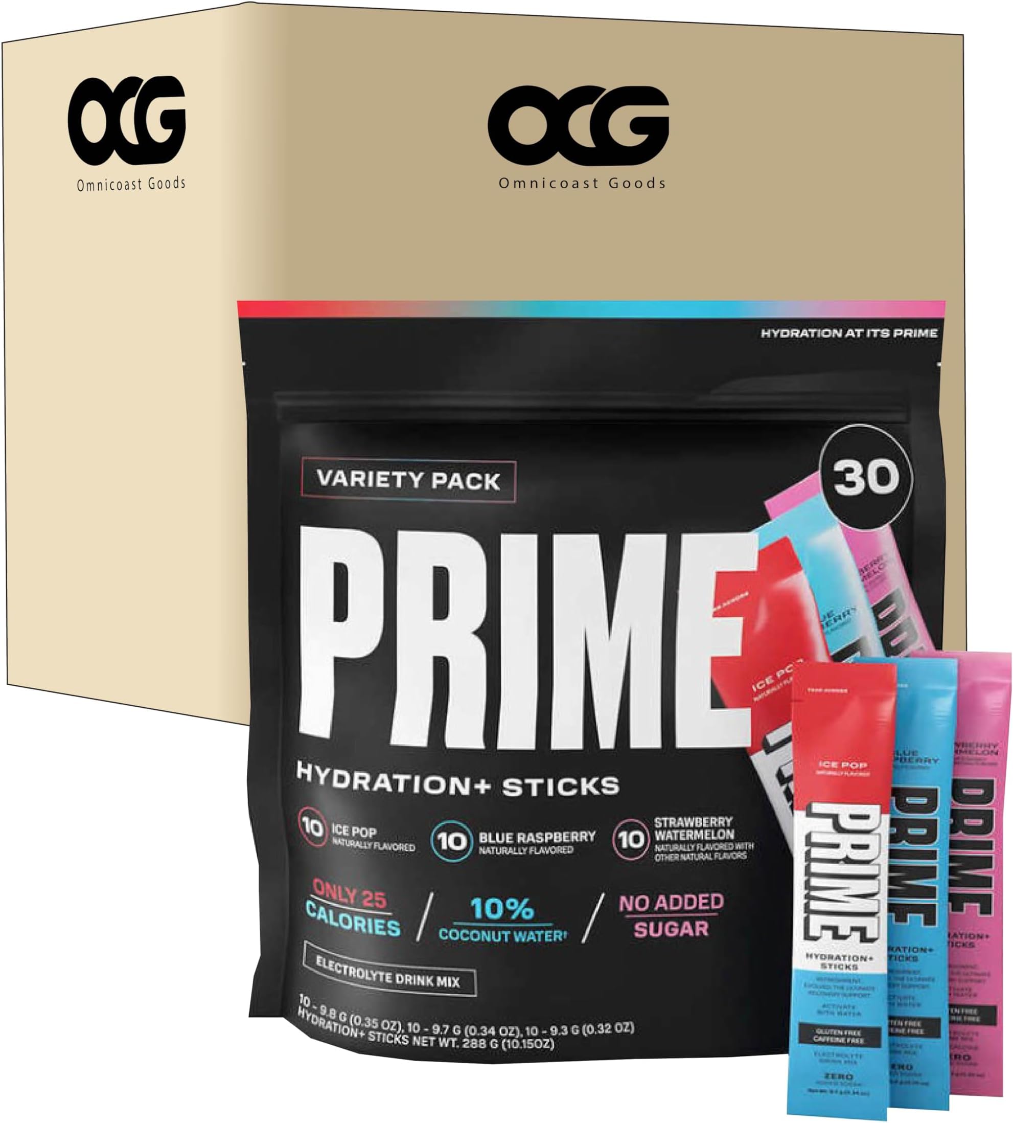 Amazon.com: PRIME HYDRATION+ Sticks Lemonade | Hydration Powder Single ...