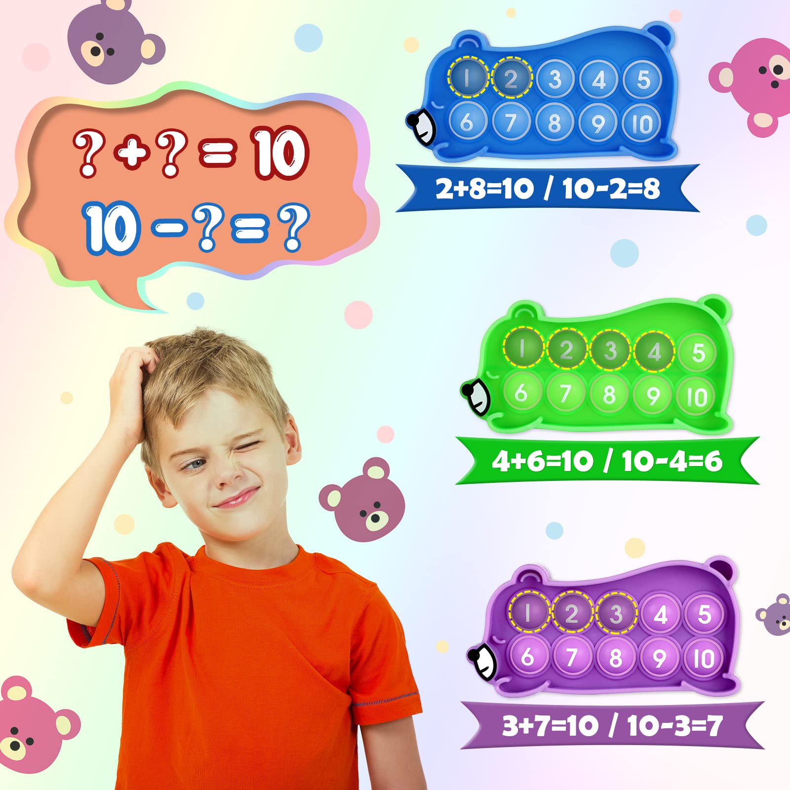 Snapklik.com : Ten Frames Math Games Board For Kids, Math Manipulatives ...
