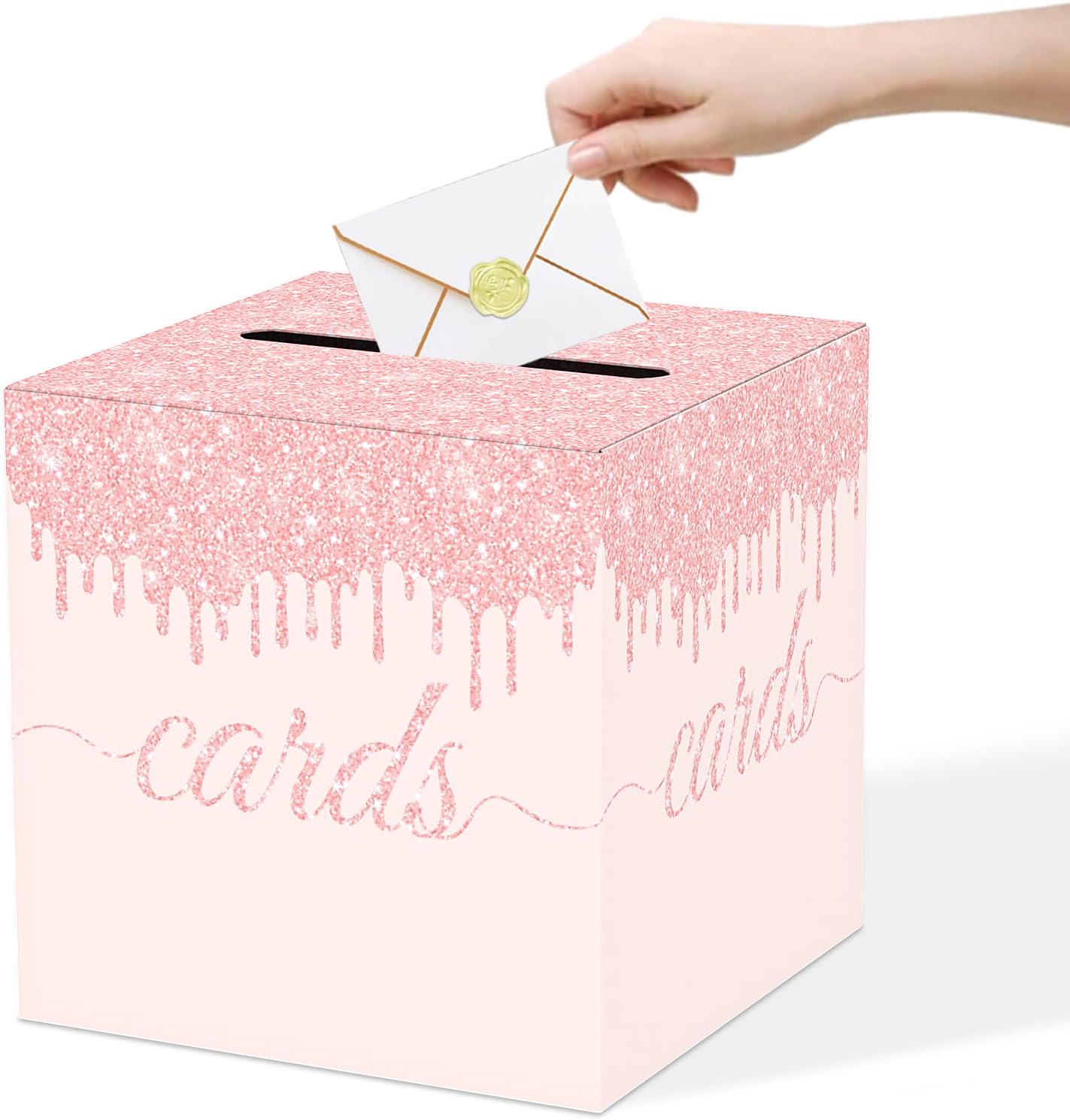 Amazon.com: Cregugua Rustic Wooden Card box 12x12x7 Inch House Shaped ...