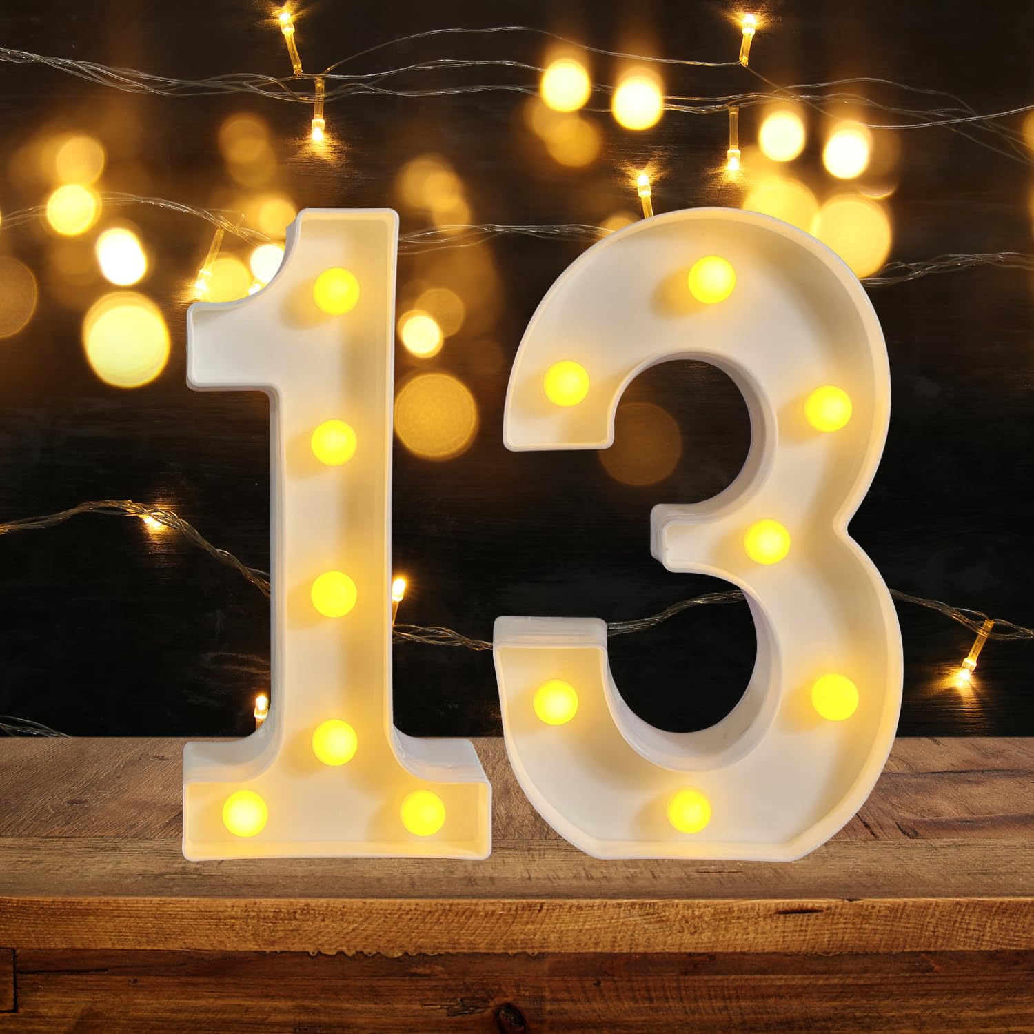 Amazon.com: ZUOKEMY 13th Birthday Decoration LED Light up Numbers ...