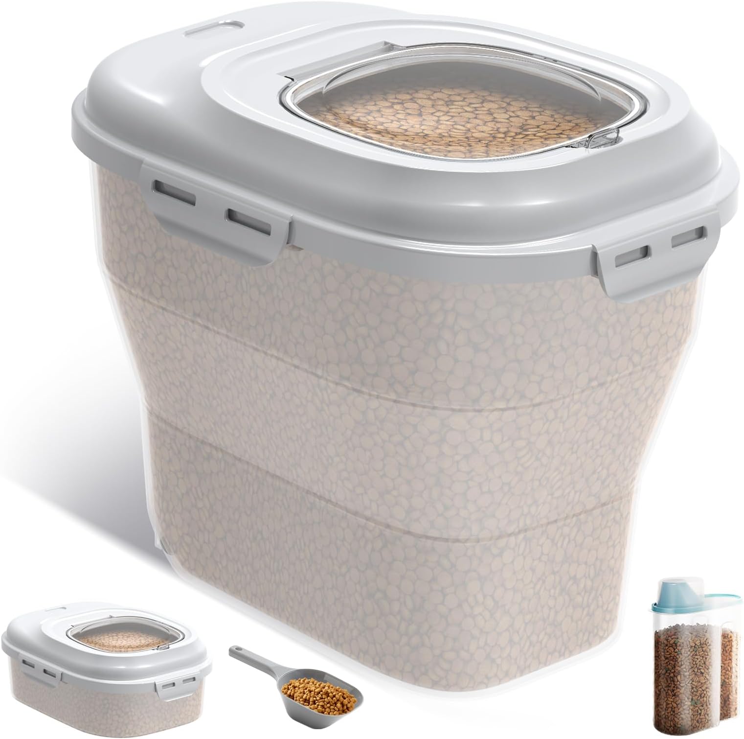 Amazon.com : ANVS Dog Food Storage Container - Collapsible Dog Food ...