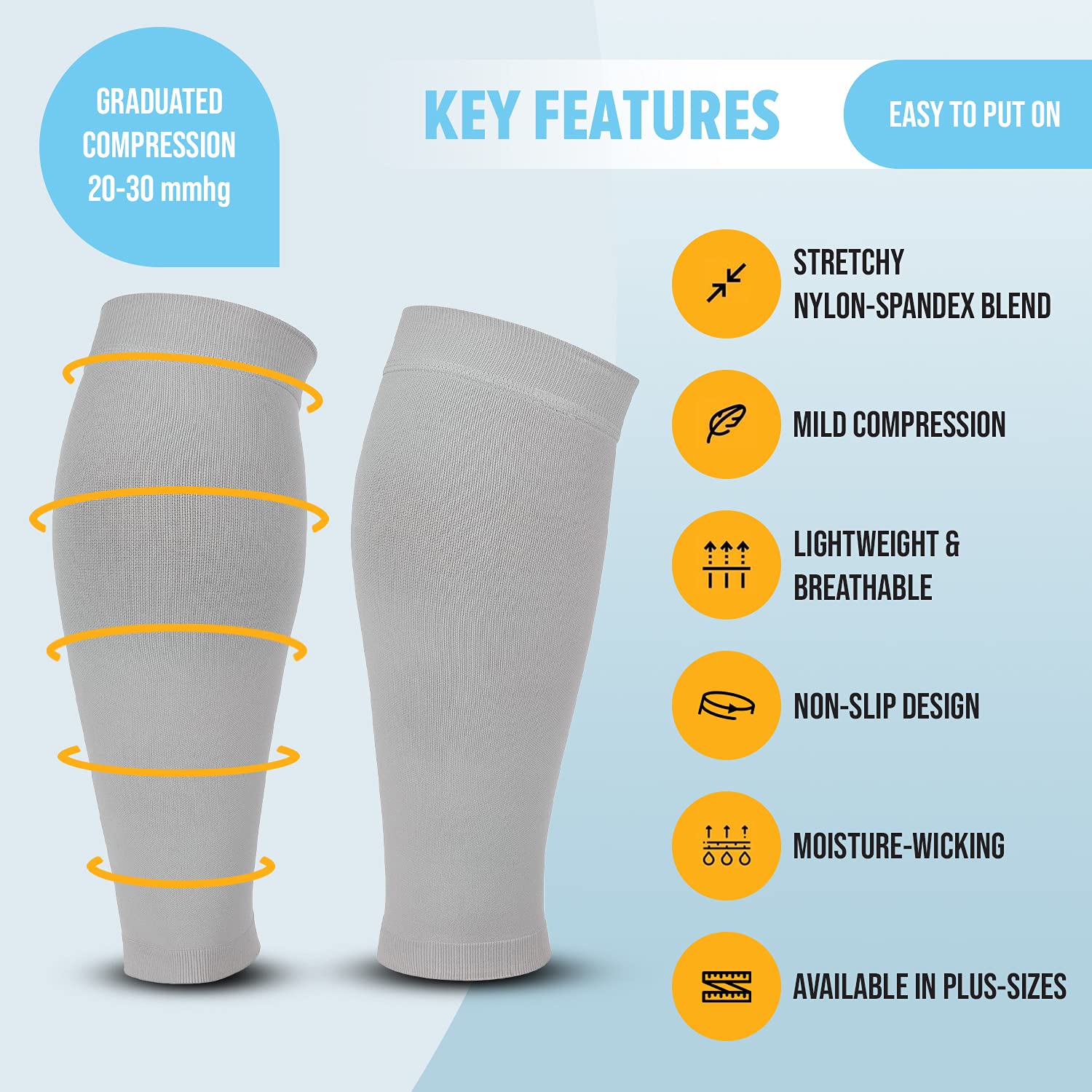 Snapklik.com : Calf Compression Sleeve For Men And Women - Shin Splint ...
