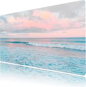 Amazon.com: LB Blue Ocean Mouse Pad, Cloud Desk Mat for Keyboard and ...