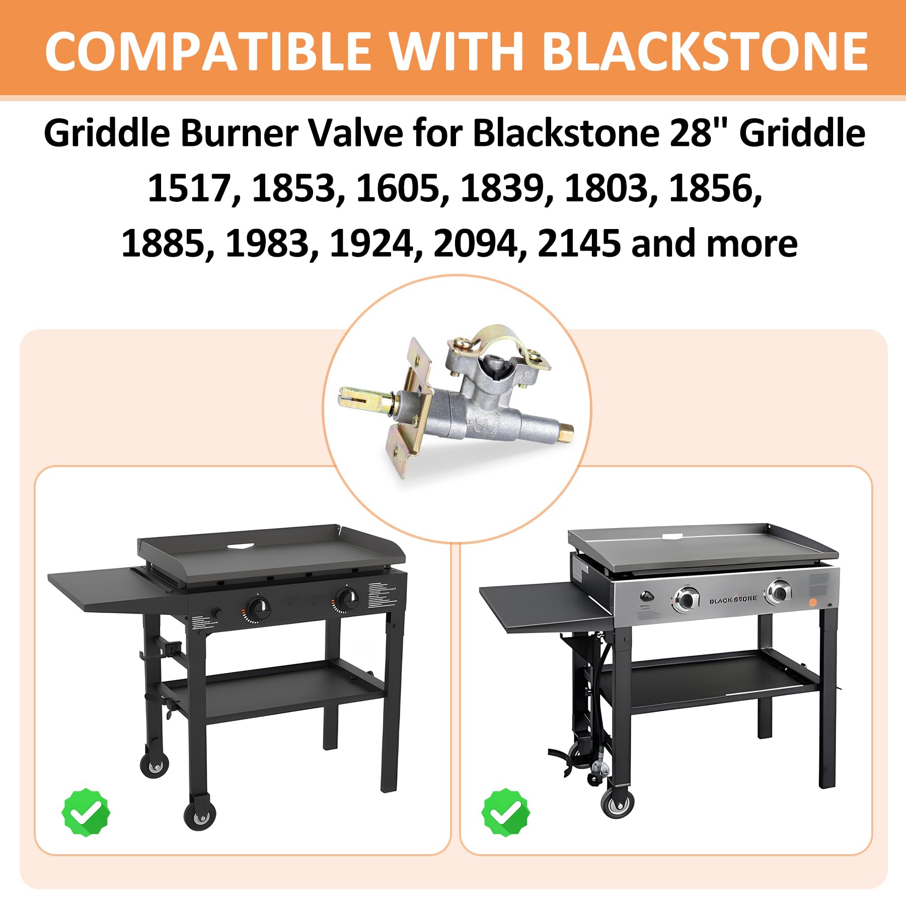 Snapklik.com : Griddle Burner Valve For Blackstone 28" Tabletop Griddle ...