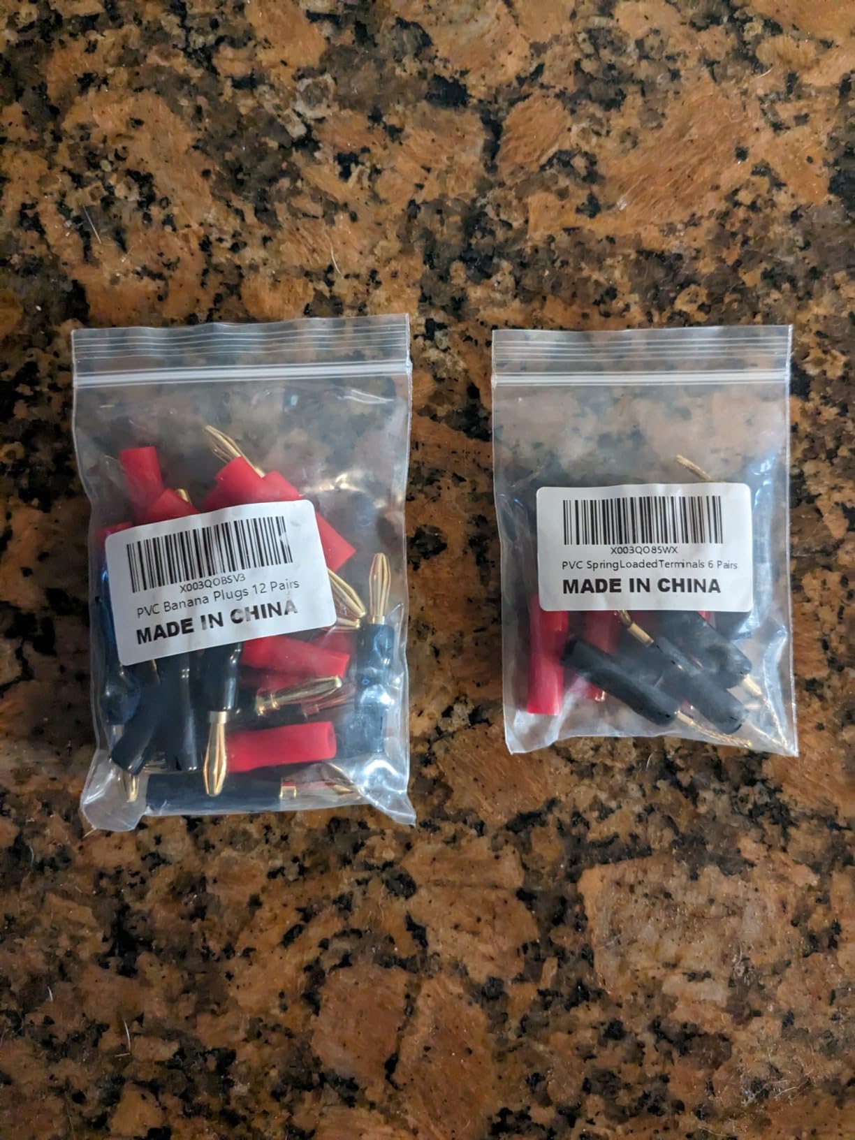 Amazon.com: Flex Pin Banana Plugs for Speaker Wire-6 Pairs, Speaker ...