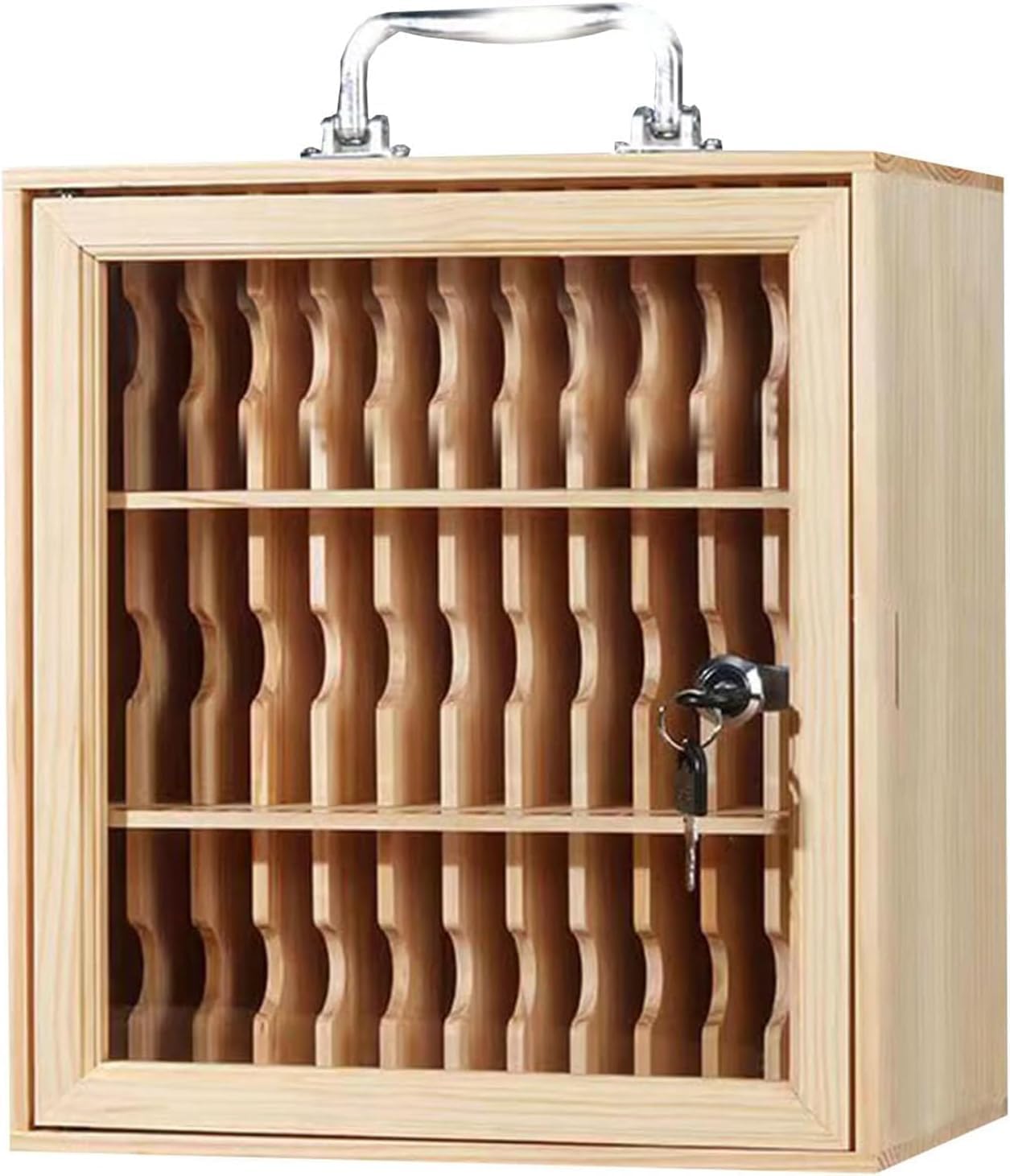 CYTBEK 12/24/36/48/60 Slots Mobile Phone Storage Locker, Wooden Mobile ...