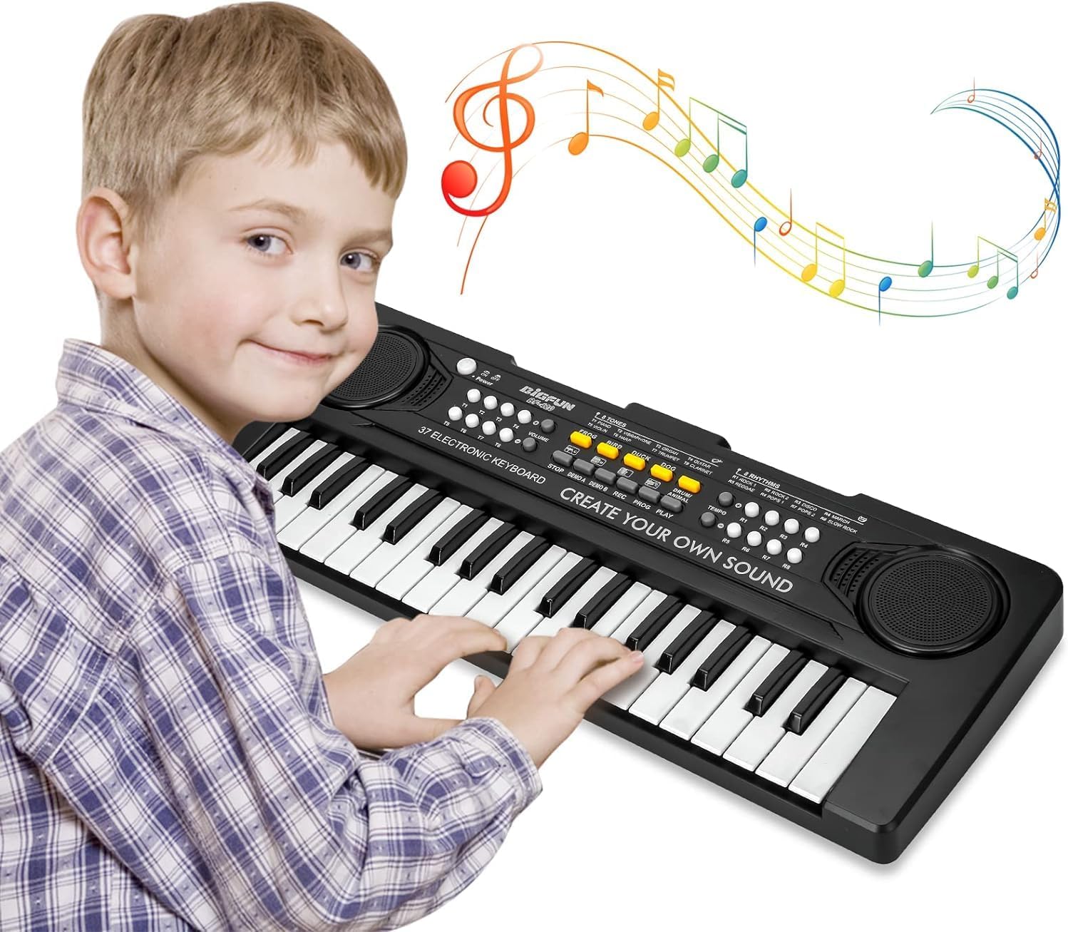 Kids Piano Keyboard, 37 Keys Electronic Piano for Kids Toddlers Baby ...