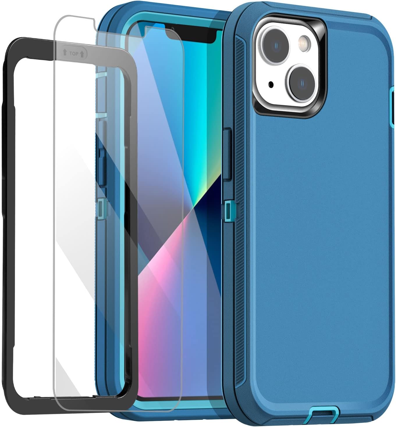 Amazon.com: AICase for iPhone 13 Mini Case(5.4") with Glass Screen ...