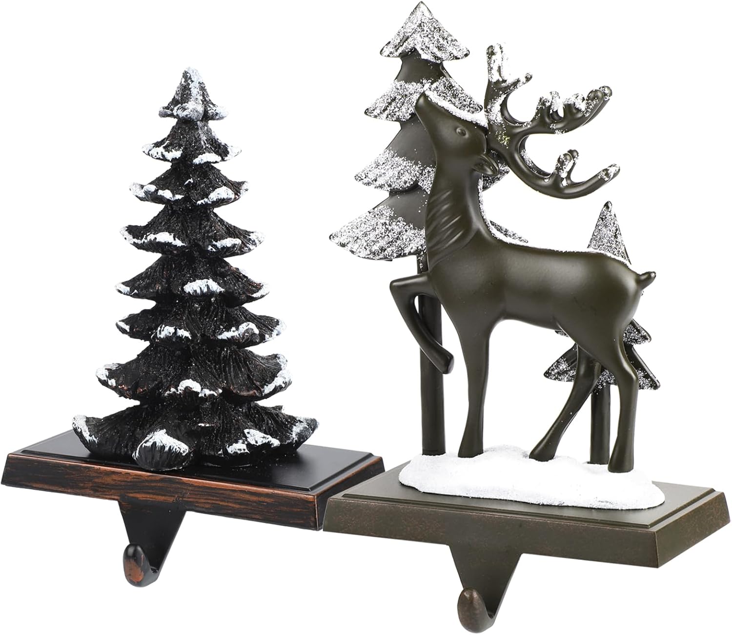 Amazon.com: WYTAOHZL 2Pcs Christmas Stocking Holders for Mantle Metal ...