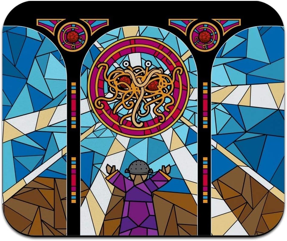 Amazon.com: Flying Spaghetti Monster Stained Glass Low Profile Thin ...