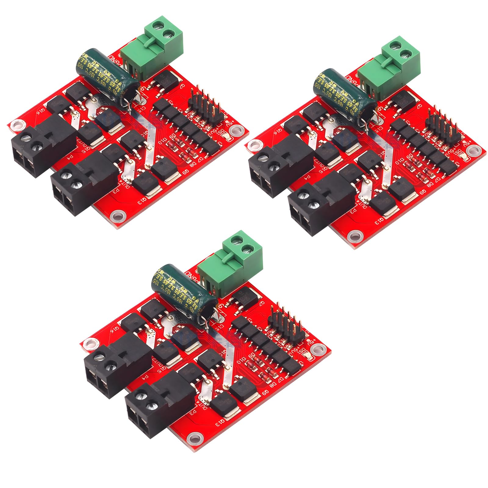 Yuqutum 3 Pcs L298 DC Motor Driver Board, Dual H Bridge Motor Speed ...