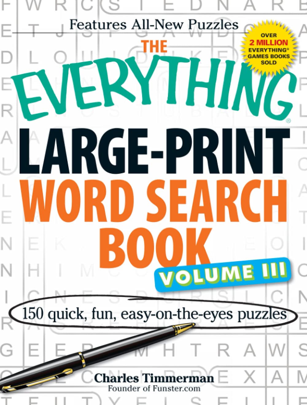 Amazon.com: The Everything Large-Print Word Search Book Volume III: 150 ...